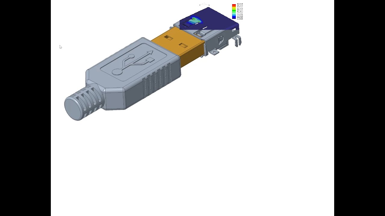 FEM: USB Insertion Force with Creo Simulate - YouTube