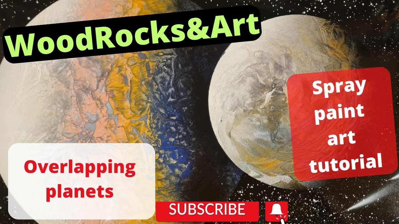 How to spray paint art : Overlapping planets tutorial - YouTube