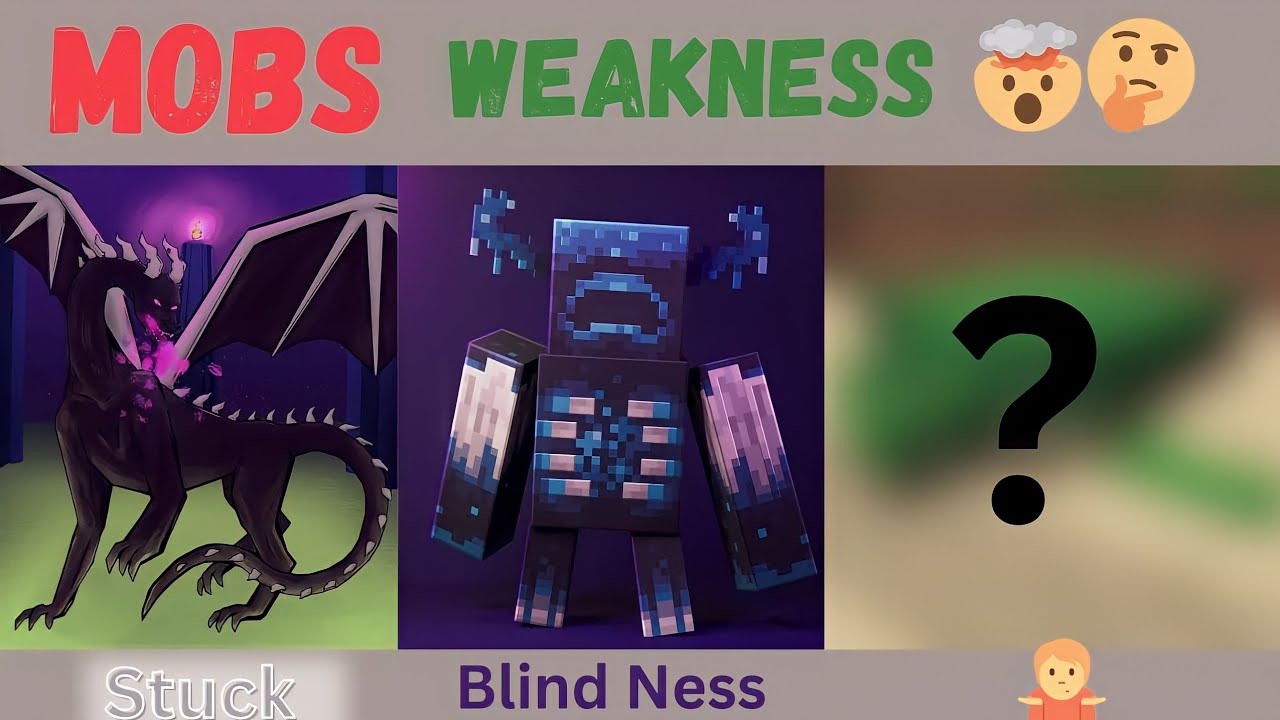 Amazing Mobs Weakness 🤯🤷|Minecraft| #gaming #minecraft #weakness #mobs ...