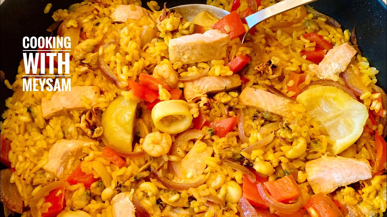 Safran Rice with Seafood - YouTube