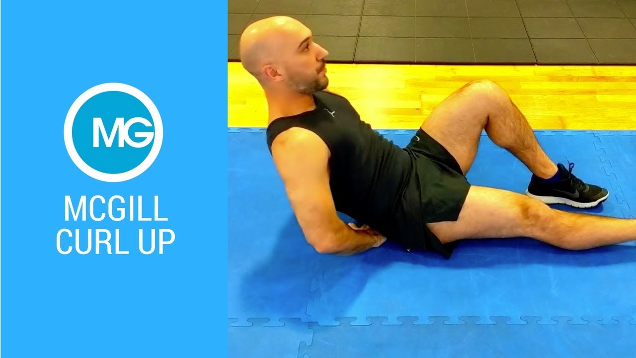 McGill Curl Up - Exercise of the Week | MG Fitness - YouTube