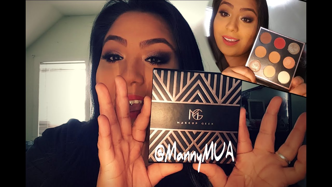 Makeup tutorial+ Review on the MANNY MUA × MAKEUPGEEK pallete! - YouTube