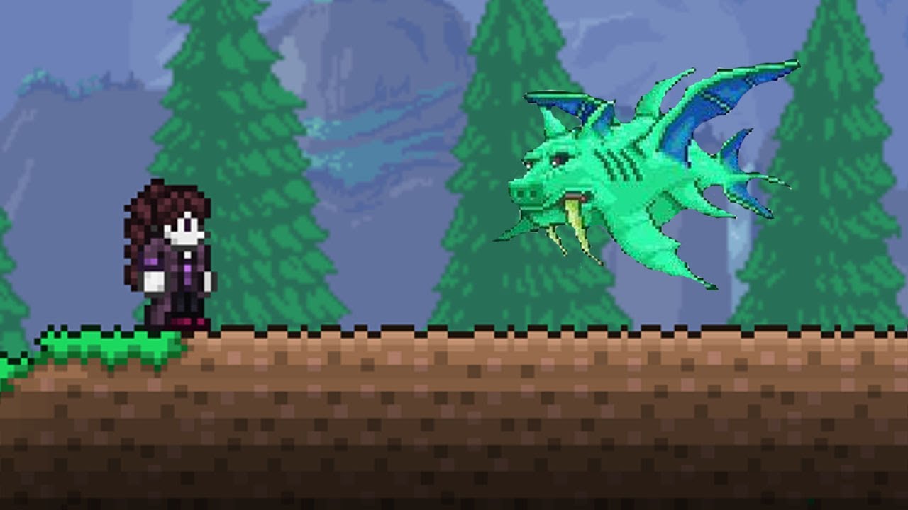 Terraria Duke Fishron Boss Fight - YouTube