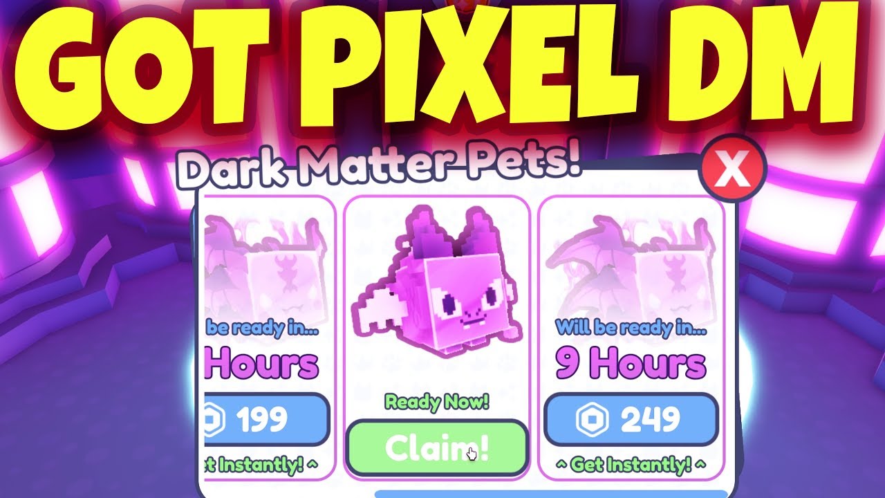 I Got BEST *Dark Matter Dragon Pixels* 168tT Damage Pet In Pet ...