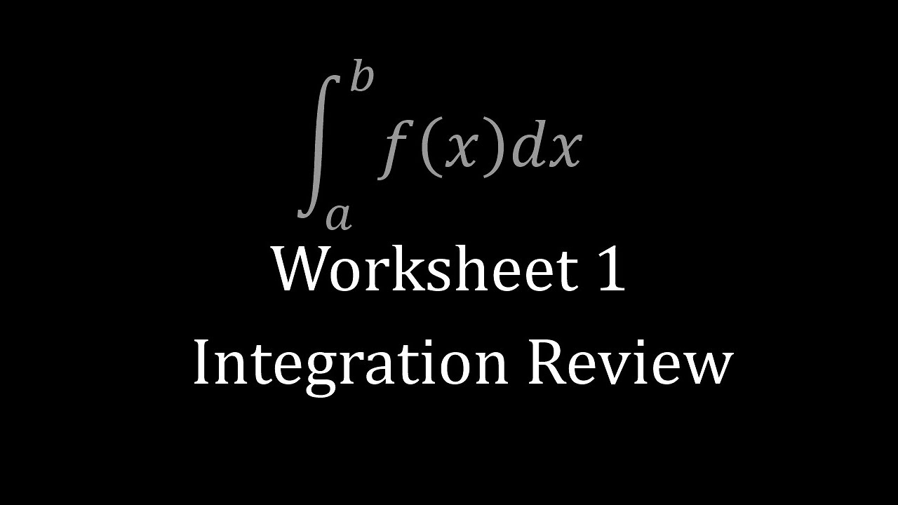 A bunch of basic integration (Worksheet 1 Key) - Calculus 2 - YouTube