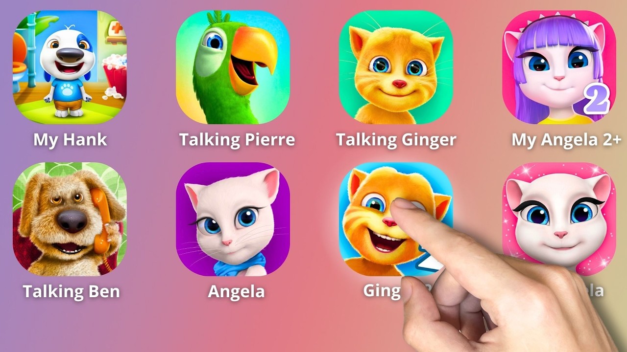 My Talking Hank Islands, Talking Pierre, Ginger, My Talking Angela 2 ...