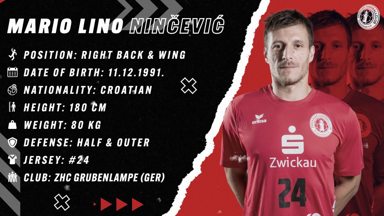 Mario Lino Nincevic | Right Back & Wing | ZHC Grubenlampe | Highlights ...