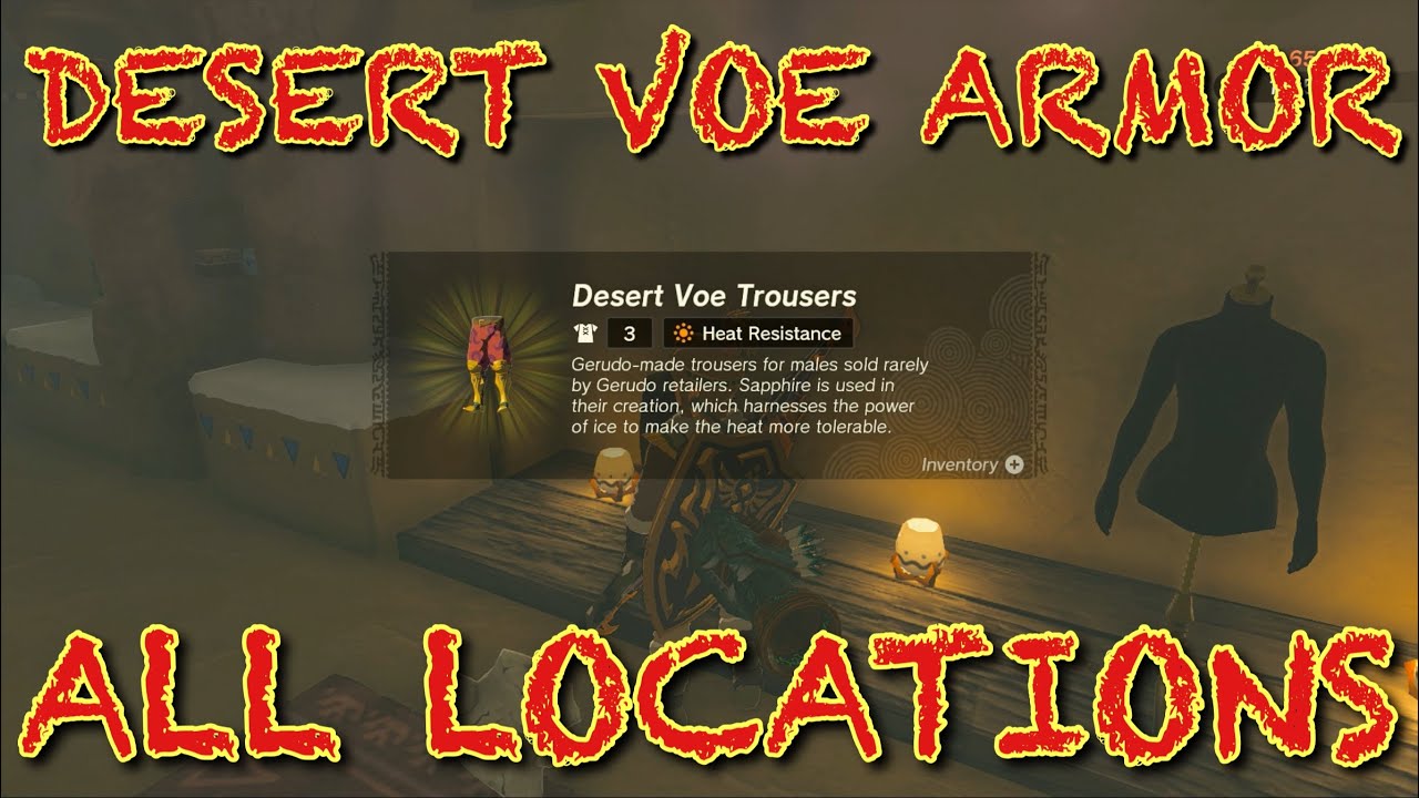 Desert Voe Armor Locations | Zelda TotK | Secret Gerudo Shop Location ...