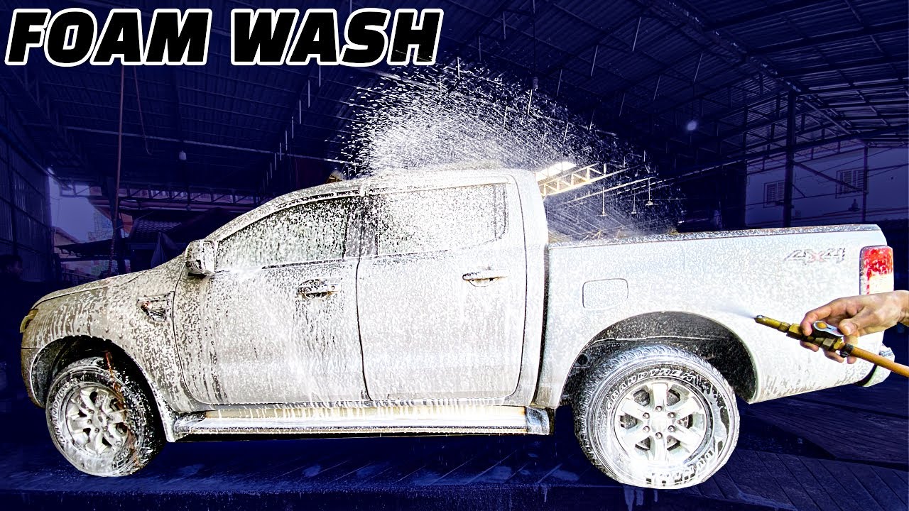 Deep washing muddy car Ford Truck - Car wash detailing foam wash - YouTube
