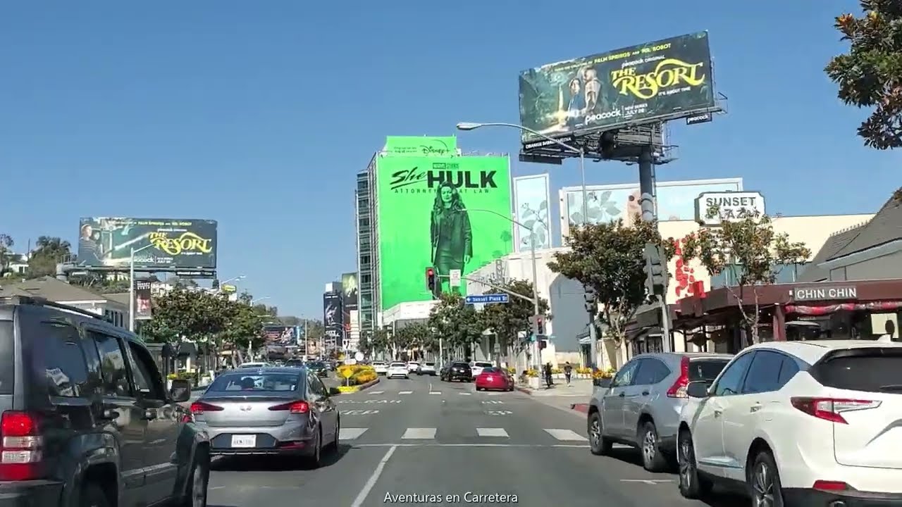 Drive Tour Sunset Blvd Los Angeles, CA - YouTube