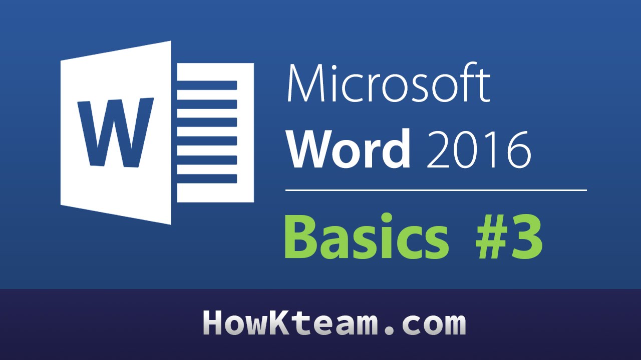 [Bài 3][MS Word][HowKteam] - Word options - YouTube