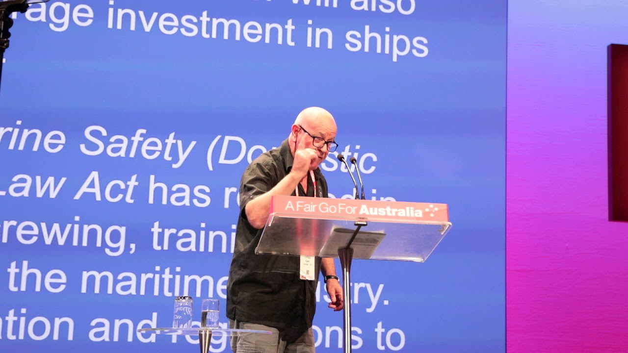Christy Cain speaks on Australian Shipping at ALP National Conference ...