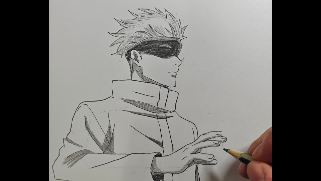 How to Draw Gojo Satoru (Jujutsu Kaisen) | Anime Drawing Tutorial - YouTube