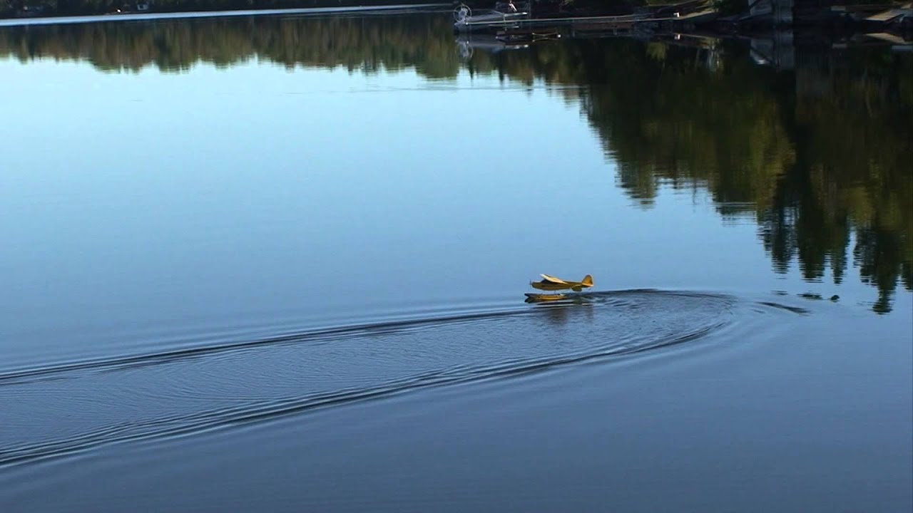 Mini RC Piper J3 Cub on Floats (Herr Engineering) - YouTube
