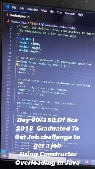 constructor overloading in java #bca #shorts #coding - YouTube