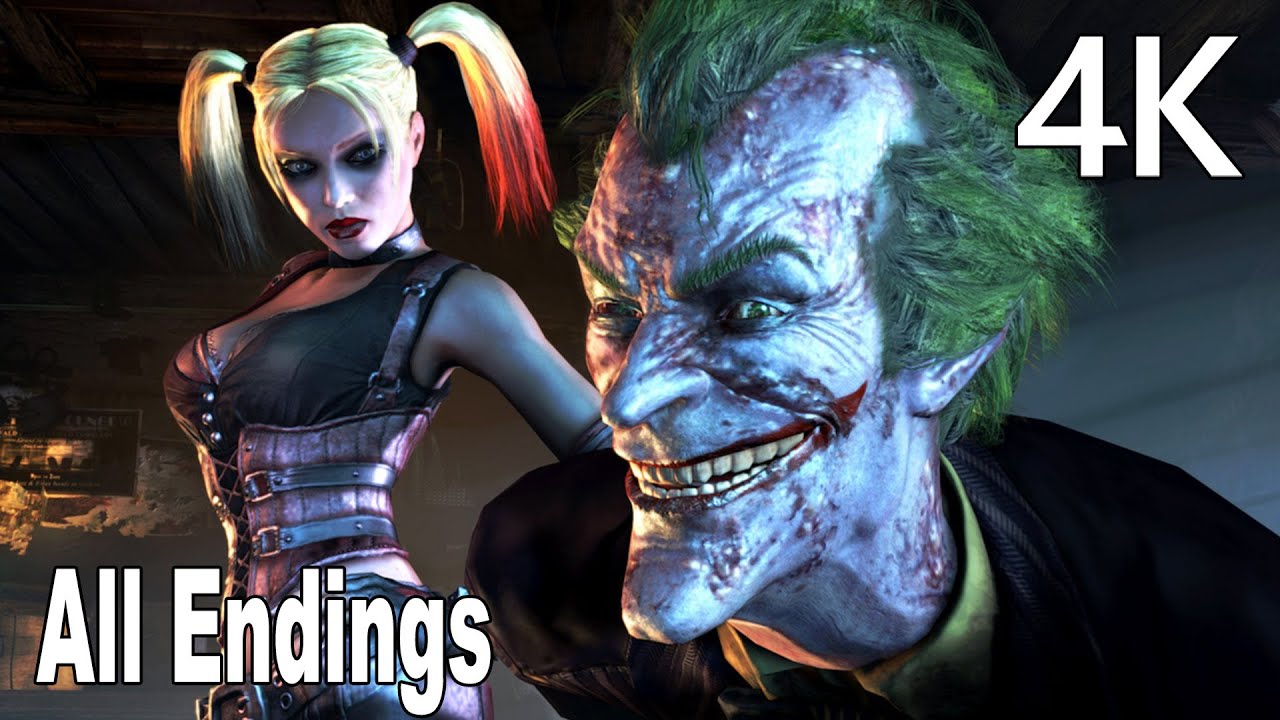 Batman Arkham City All Endings 4K - YouTube