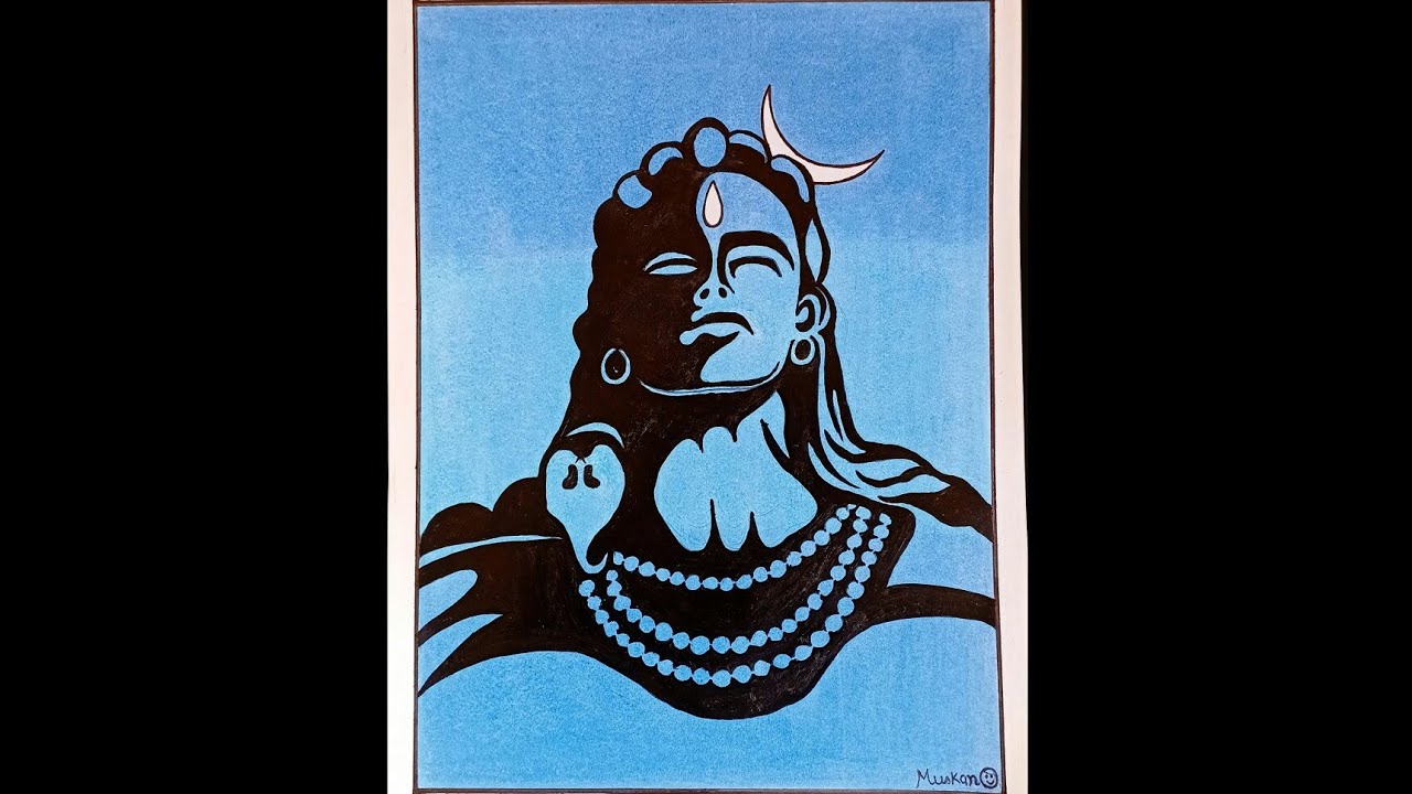 How To Draw Mahadev Painting / Easy Lord Shiva Painting / Step By Step ...