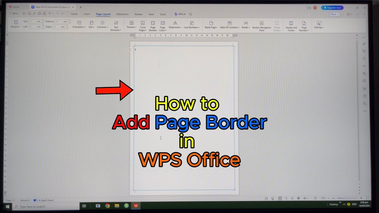 How to Add Page Border in WPS OFFICE - YouTube