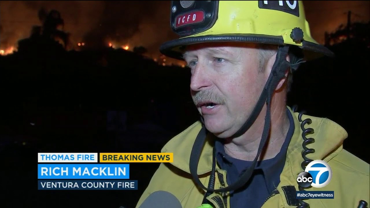 Part of Carpinteria evacuated as Thomas Fire grows to 96K acres | ABC7 ...