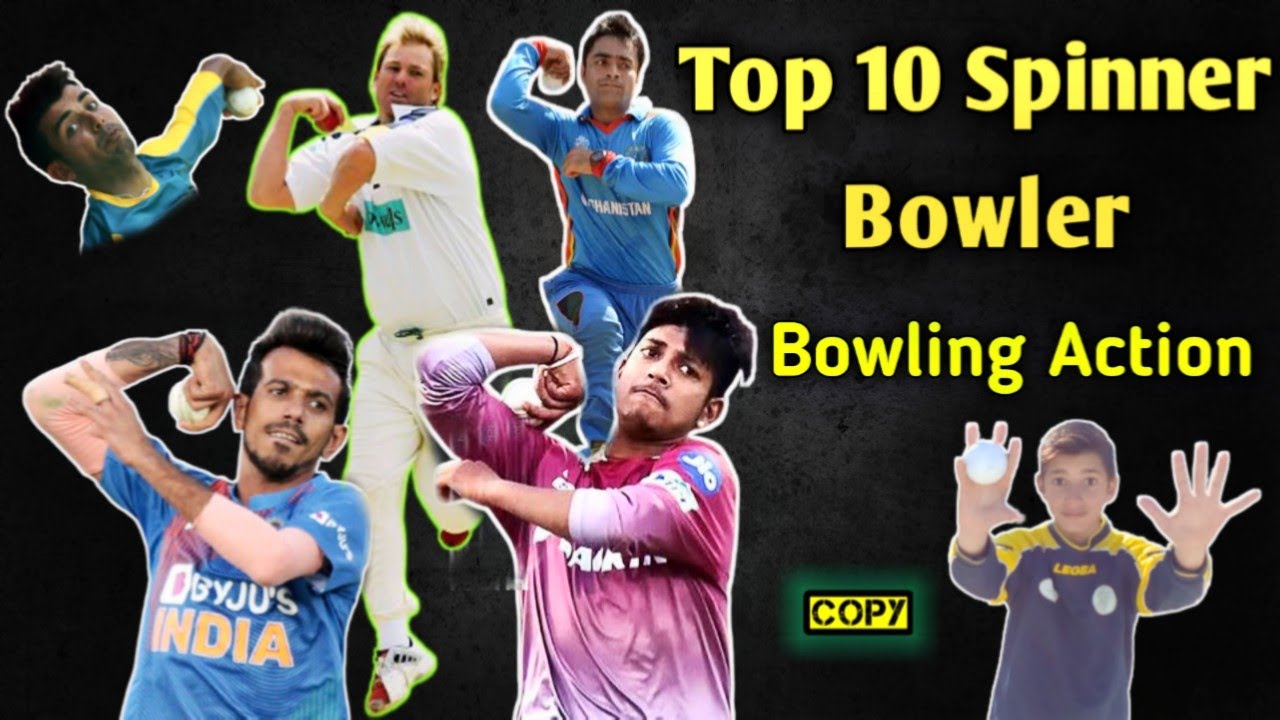 Top 10 Spinner Bowler Bowling Action Copy Cricket Fans - YouTube