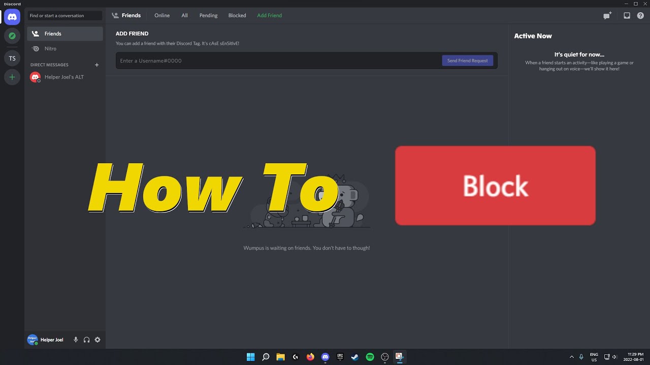 How To Block Someone On Discord (PC) - YouTube
