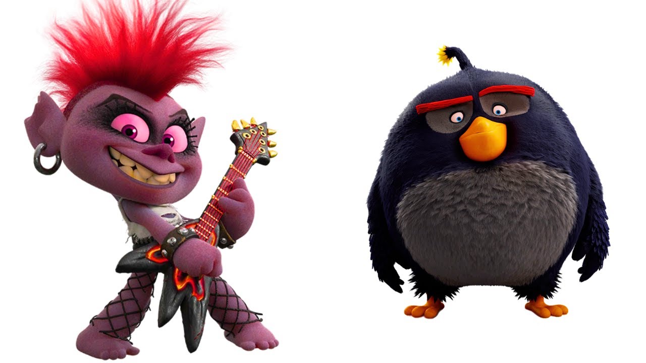 TROLLS MOVIE CHARACTERS AND THEIR FAVORITE ANGRY BIRDS CHARACTERS ...