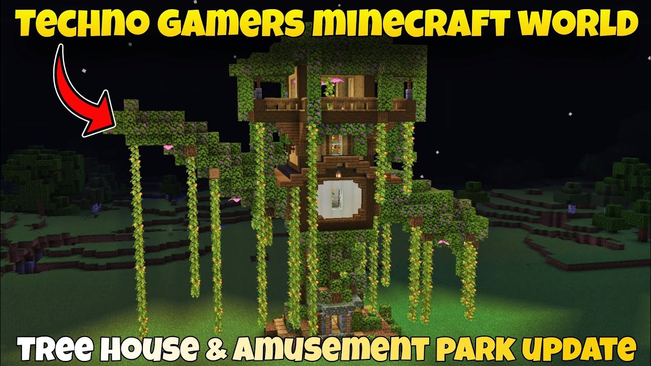 @TechnoGamerzOfficial Minecraft map with tree house, download Techno ...