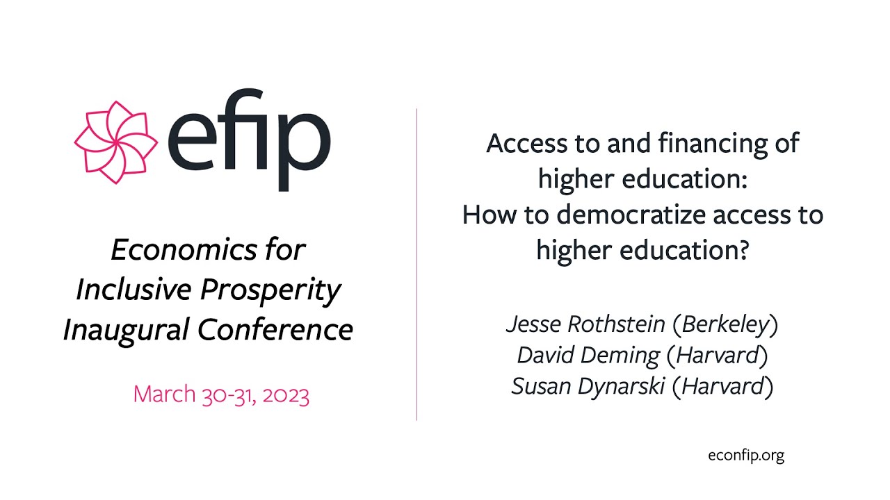 EfIP Conference - Access to and financing of higher education - YouTube