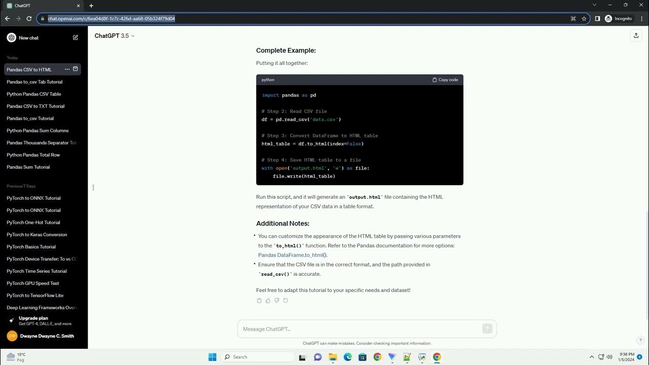 python pandas csv to html table - YouTube