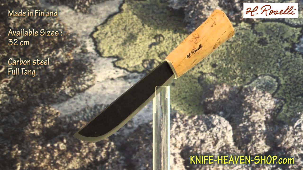 Roselli R 150 Large Leuku Saami knife - YouTube