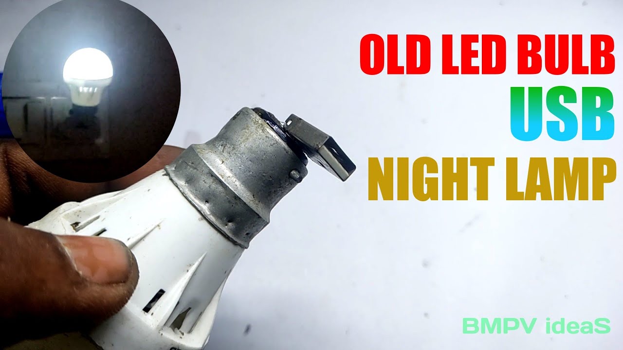 How to make a usb night lamp DIY usb lamb| electronics project | | BMPV ...