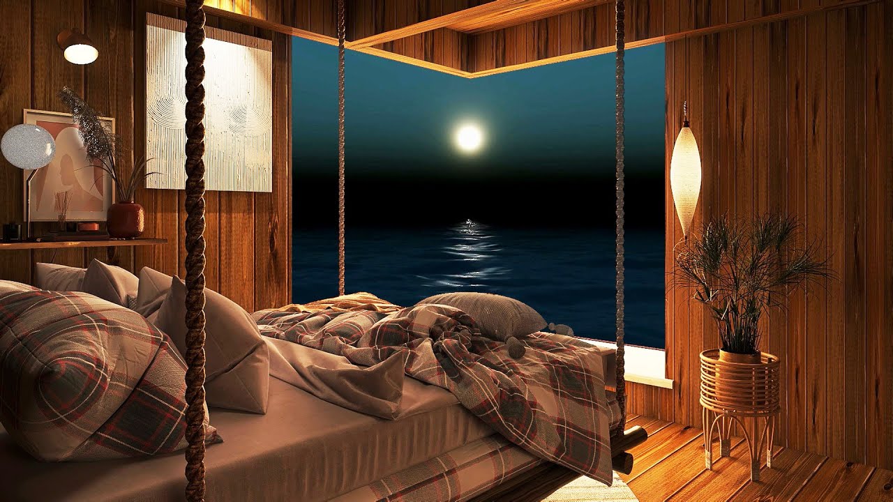 Peaceful sleep in beach house - relaxing sounds, Cozy ASMR - YouTube