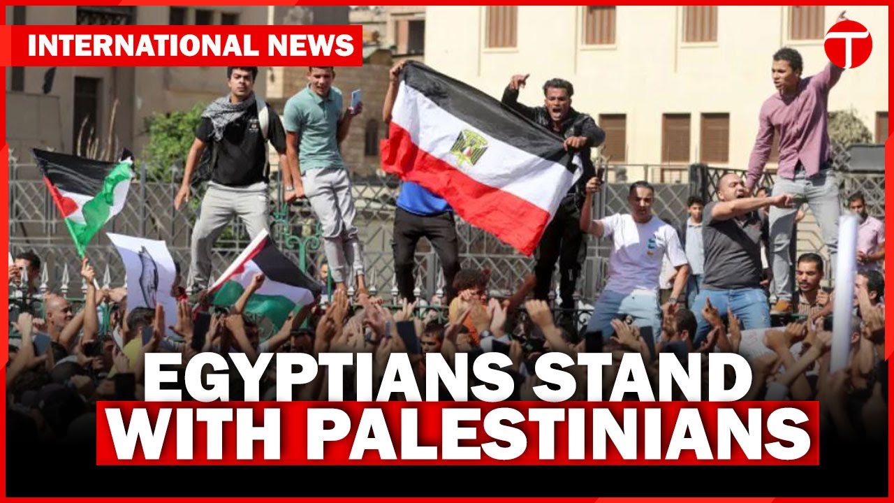 Egyptians Protest Against Forced Displacement of Palestinians at Rafah ...