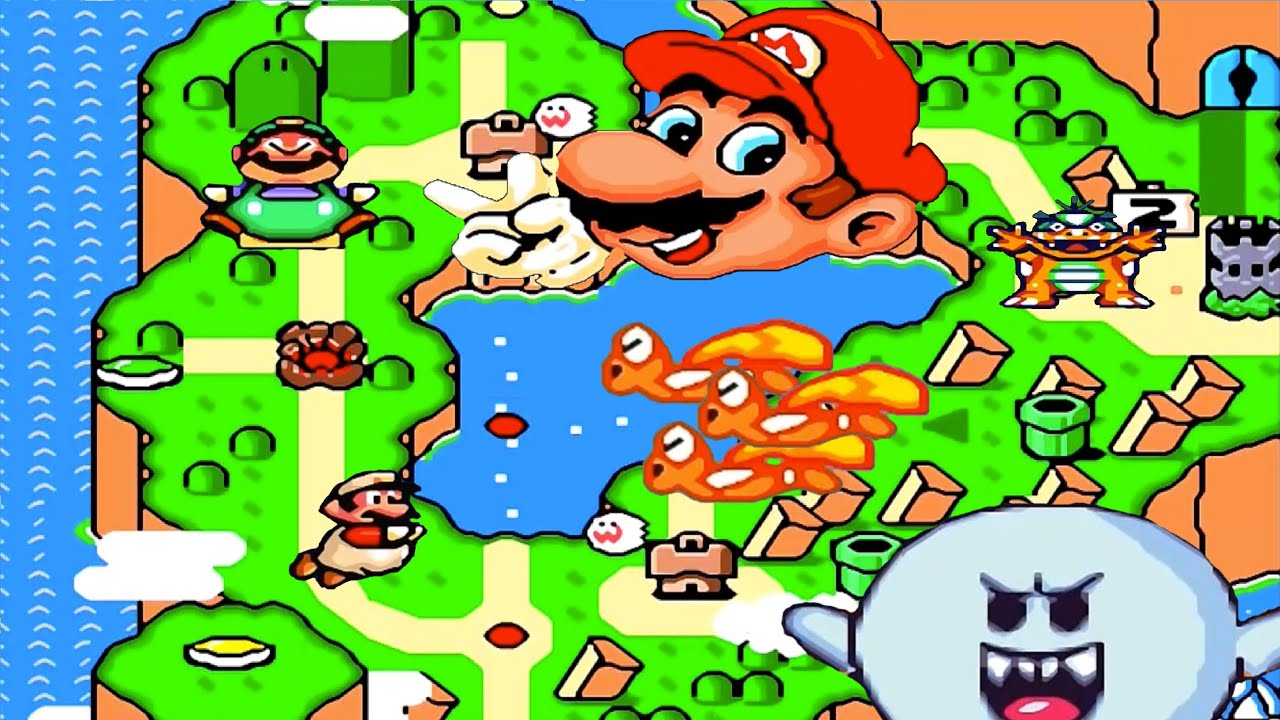 NEW Super Mario World HD (SMB1 Style) World 2: Donut Plains - YouTube