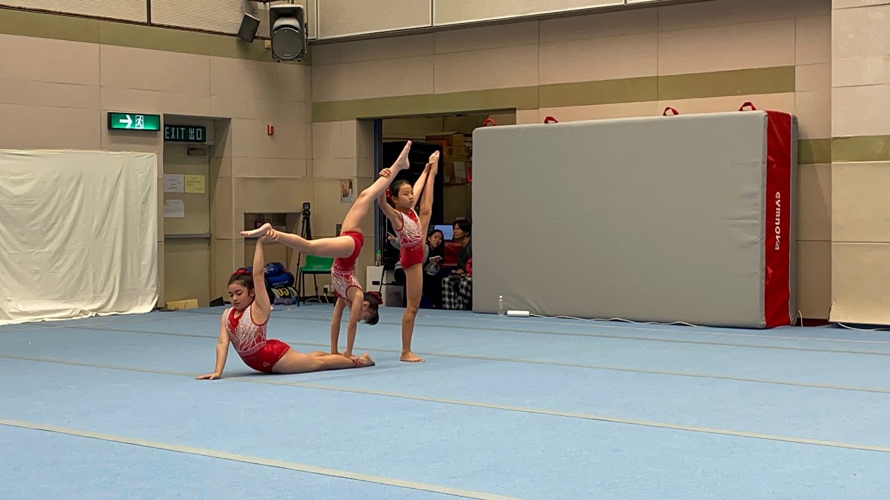 全港技巧體操公開賽2024二級女子三人冠軍 - Gabrielle, Shine & Yannie 😍 HK Acro Gym Open ...