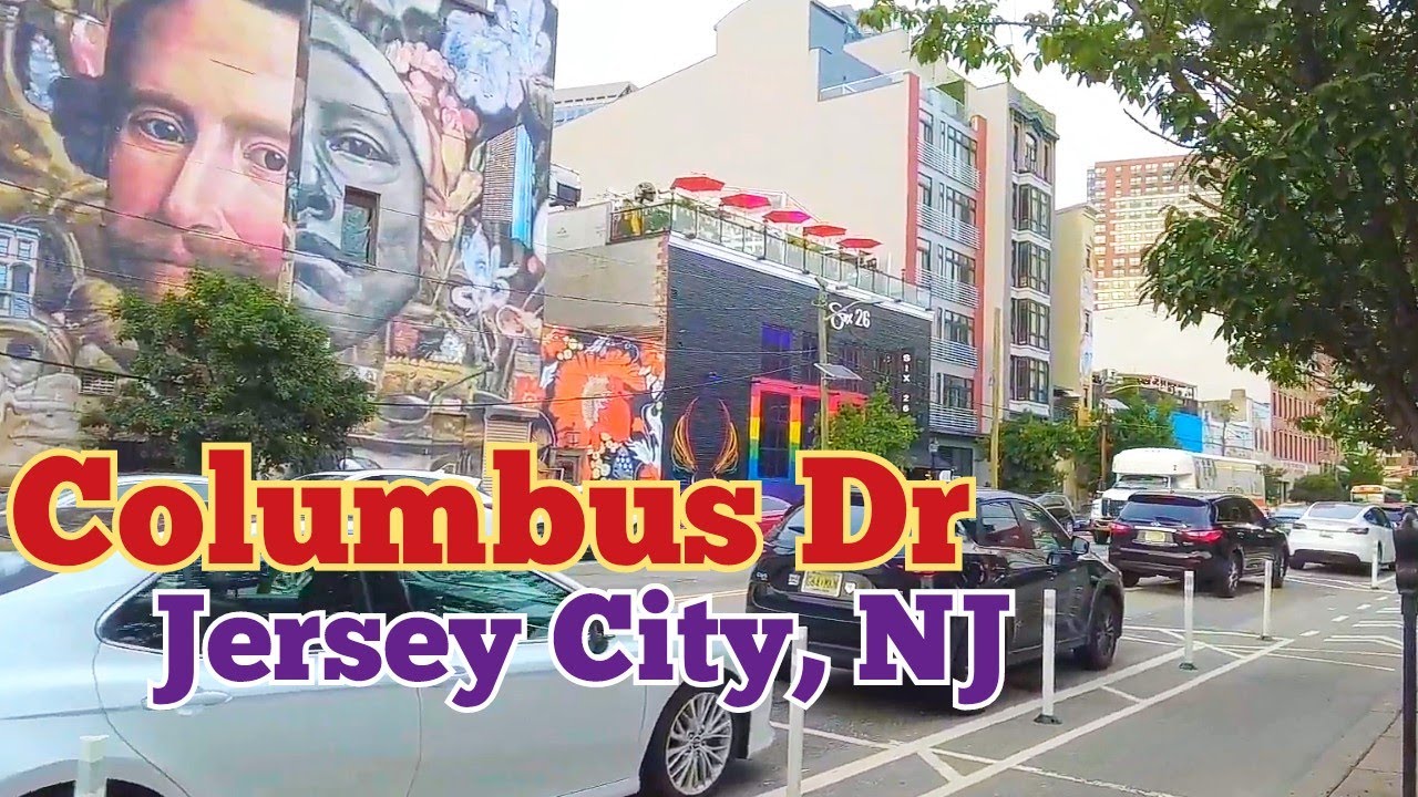 Walking on Columbus Drive in Jersey City, New Jersey, USA | I-78 ...