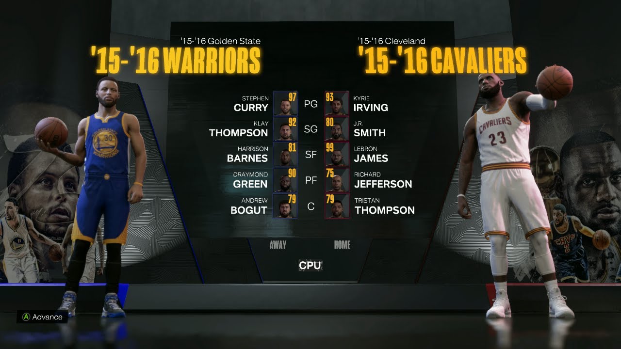 NBA 2K23 - Golden State Warriors @ Cleveland Cavaliers - NBA Finals ...