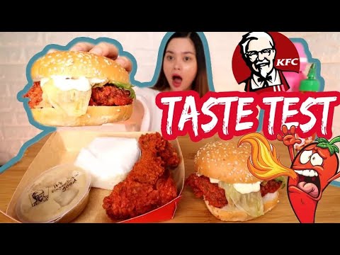 KFC RED HOT CRISPY CHICKEN AND ZINGER TASTE TEST - YouTube