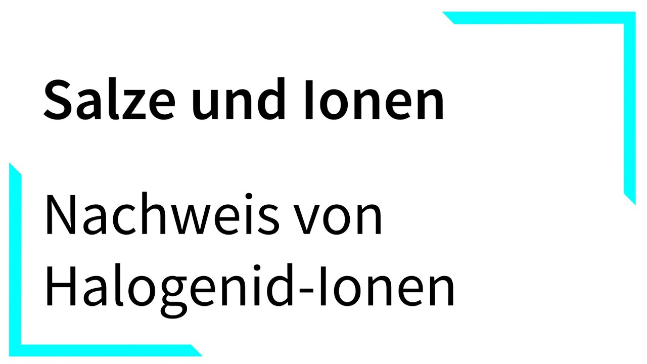 Halogenidnachweise mit Silbernitrat - Salze und Ionen - YouTube