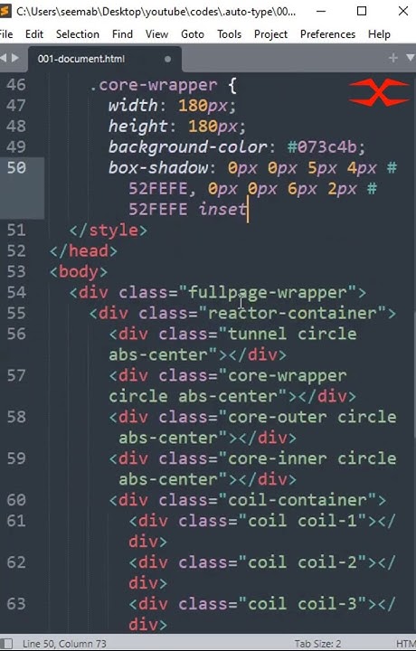 Arc Reactor | HTML CSS - YouTube