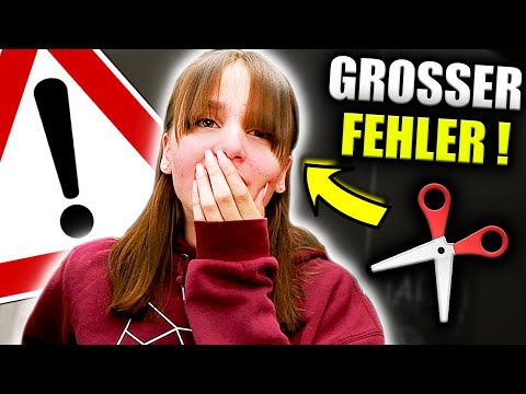 Ich SCHNEIDE mir selbst DIE HAARE ! 😭( Pony falsch geschnitten  ) - Celina