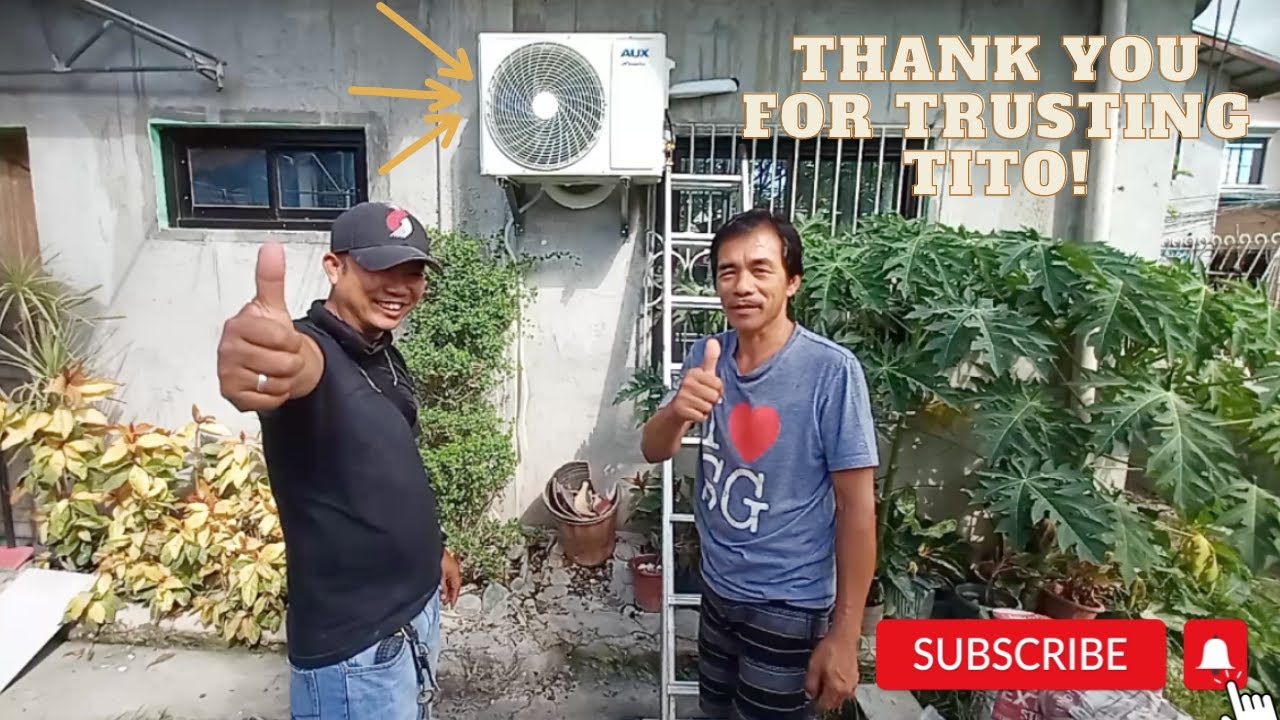 How To Install Split Type AUX Aircon Inverter - YouTube