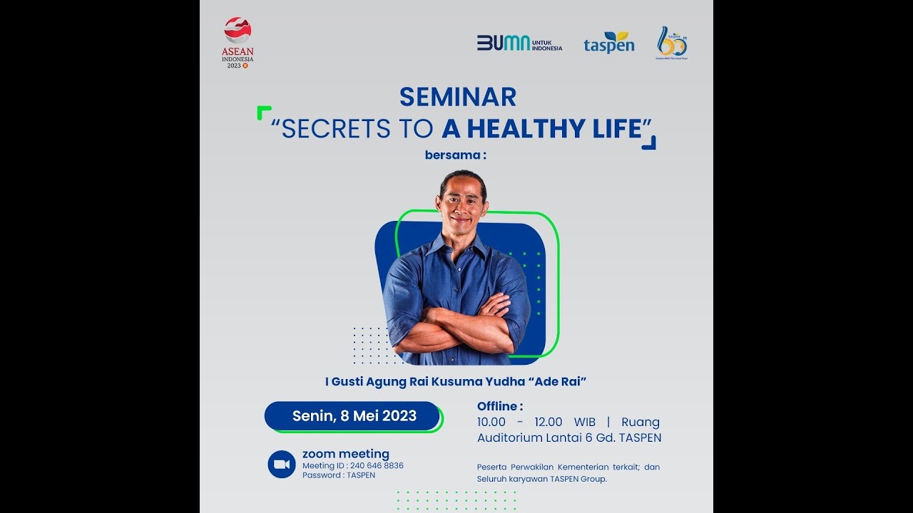 Seminar Secrets to a Healthy Life Bersama Ade Rai - YouTube
