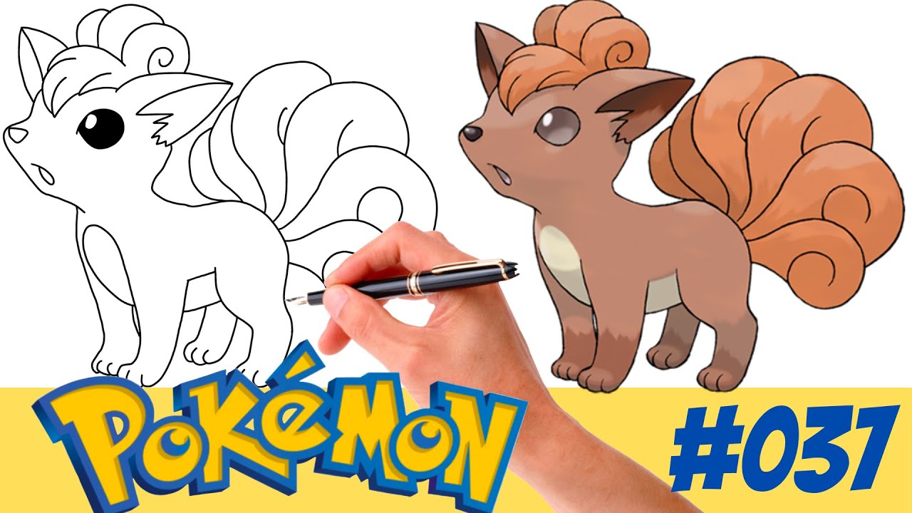 Cómo dibujar VULPIX POKEMON #037 | FÁCIL | Generación 1 - YouTube