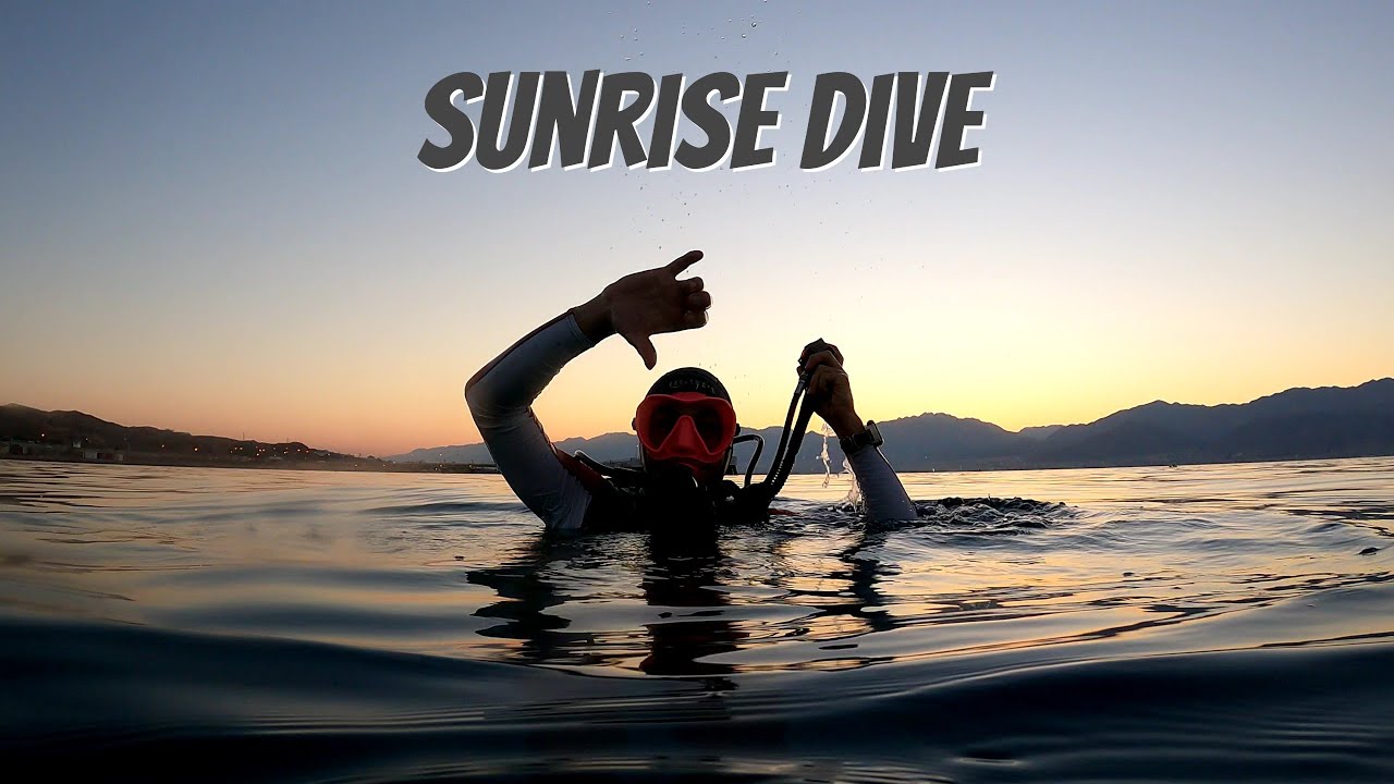 Sunrise Dive | Scuba Diving In The Red Sea | sunrise underwater |צלילת זריחה באילת - YouTube