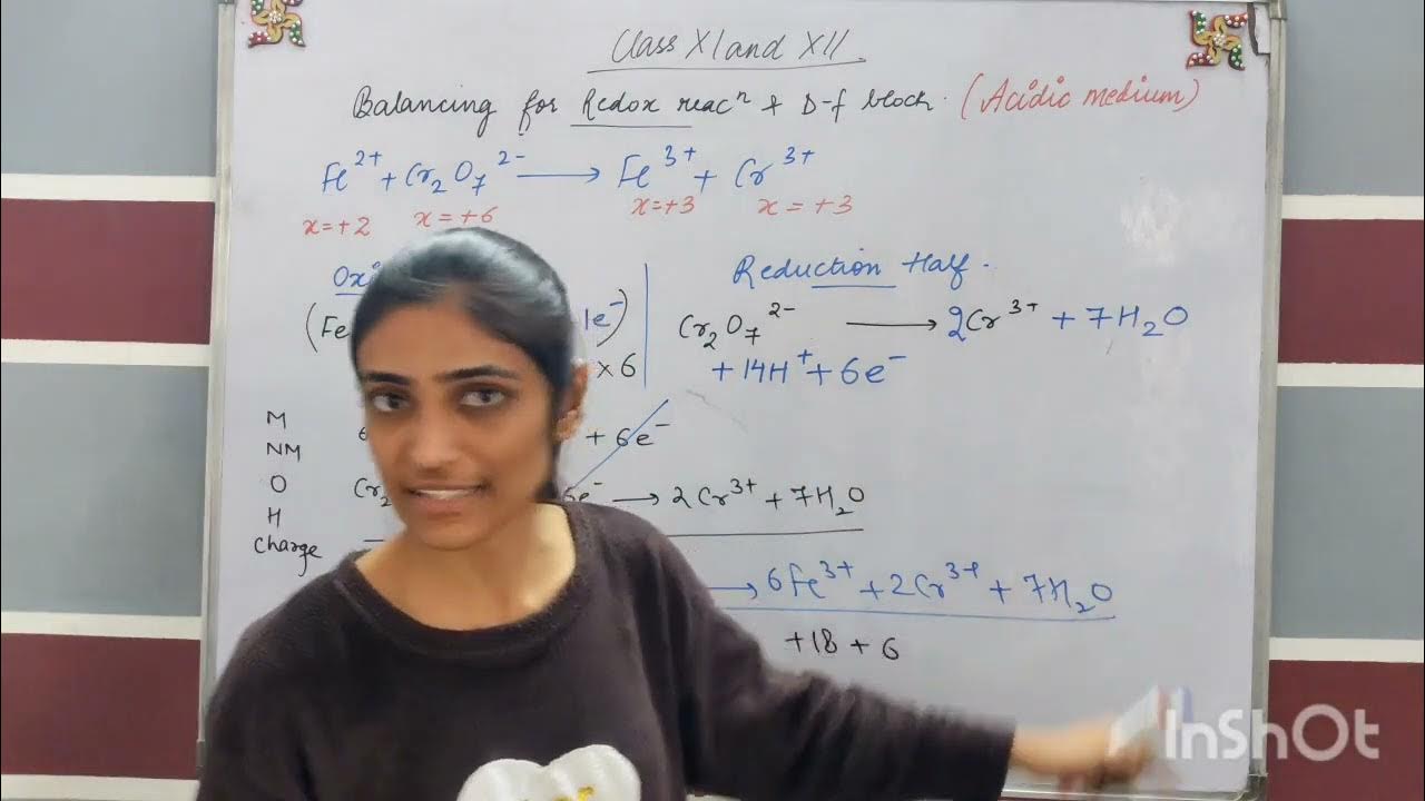 Balancing of Redox reaction and d block equations class 11 and 12 lec ...
