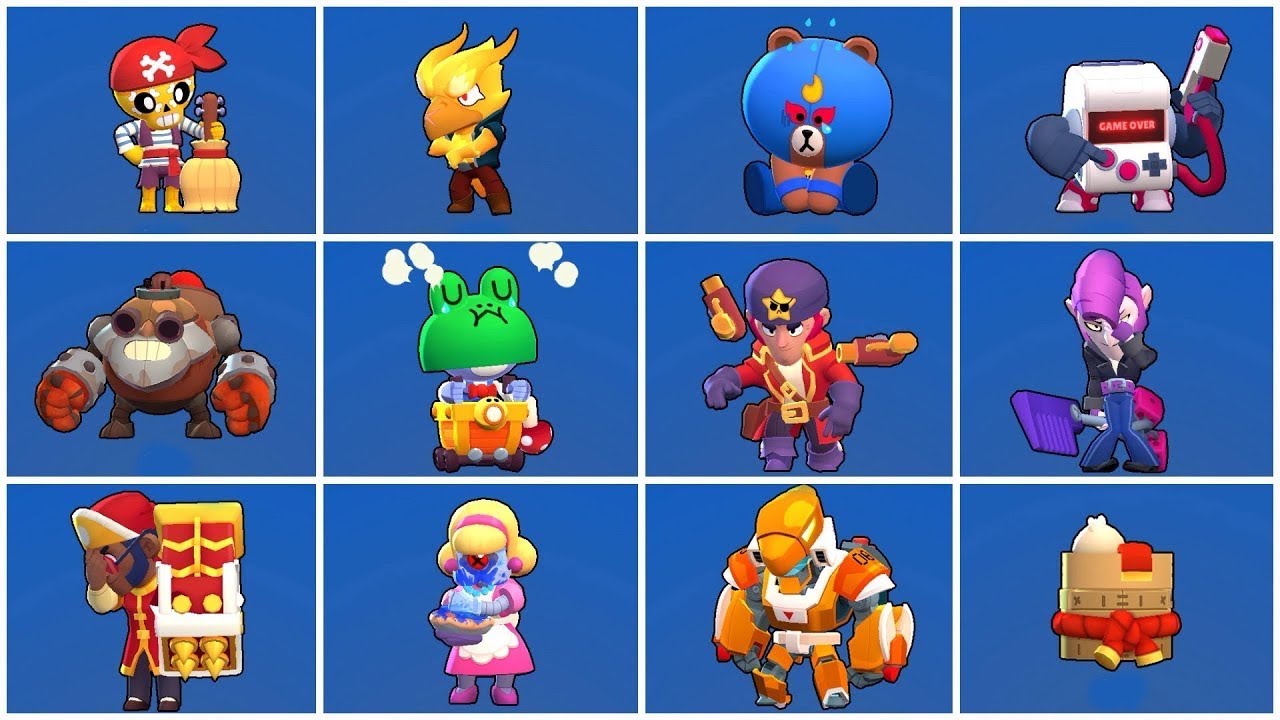 All NEW SKINS WINNING POSE - BRAWL STARS - YouTube