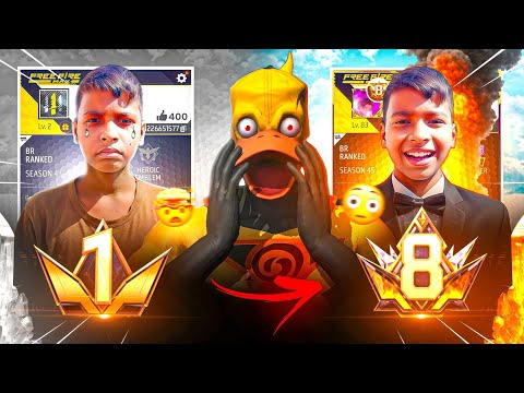 Transforming ₹10 NOOB ID into a PRIME Level 8 ID in Just 24 Hours 😱 – Garena Free Fire