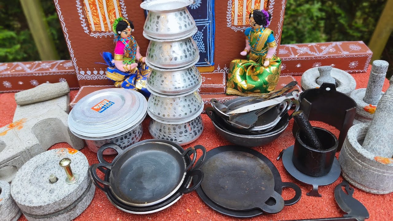 Miniature Kitchen Set Collection l Mini Iron, Stone and Aluminium Toy ...