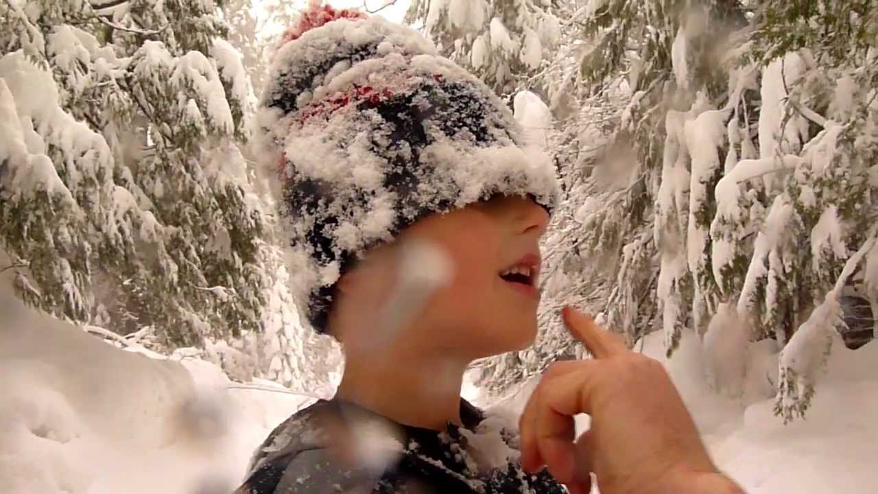 Sledding in a snow storm - Frozen Boogers - YouTube